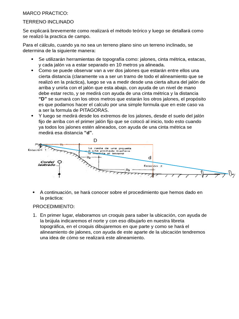 MARCO PRACTICO Terreno Inclinado | PDF