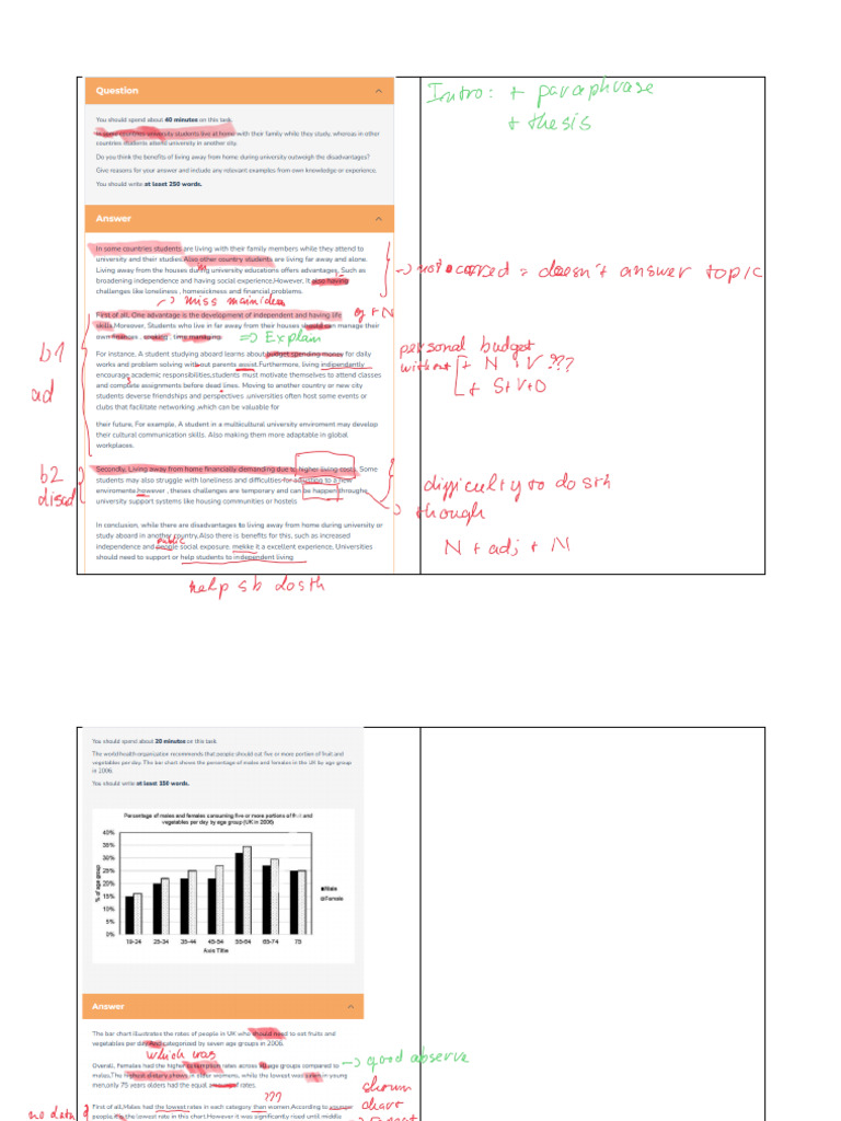 Test 1 - Writing Feedback | PDF