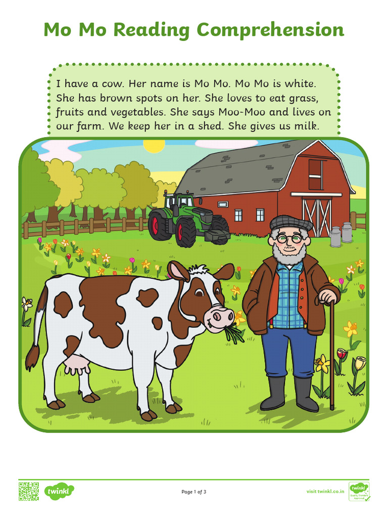 In en 1646725706 Mo Mo Reading Comprehension - Ver - 1 | PDF