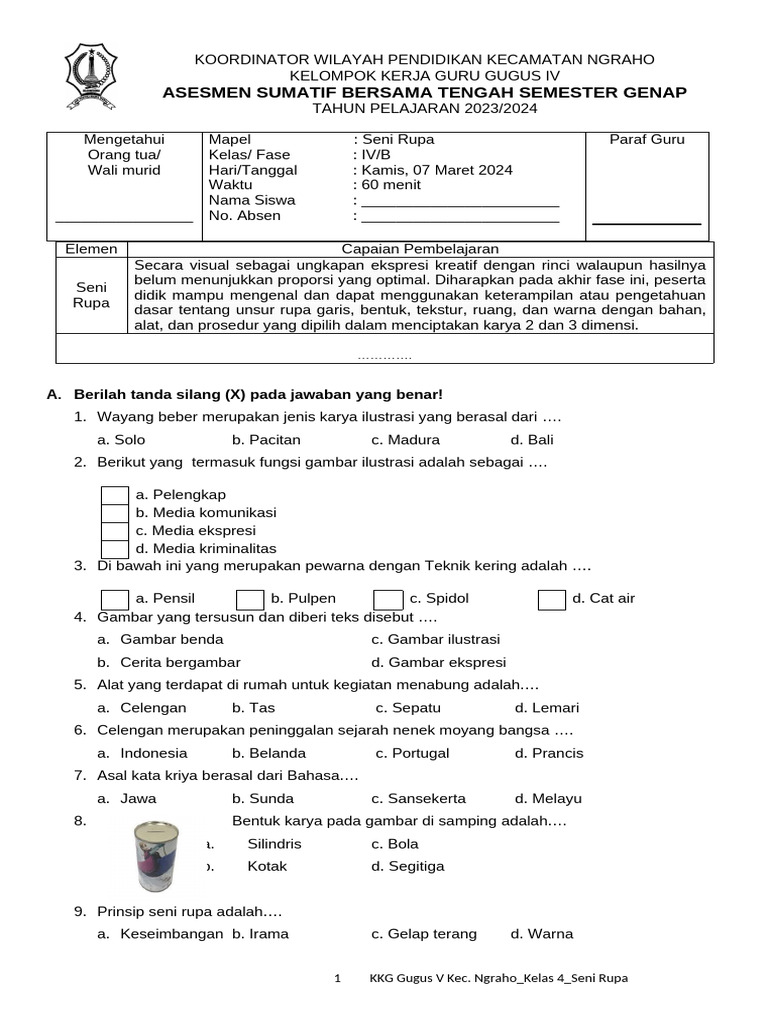Asb Seni Rupa KLS 4-Oke | PDF