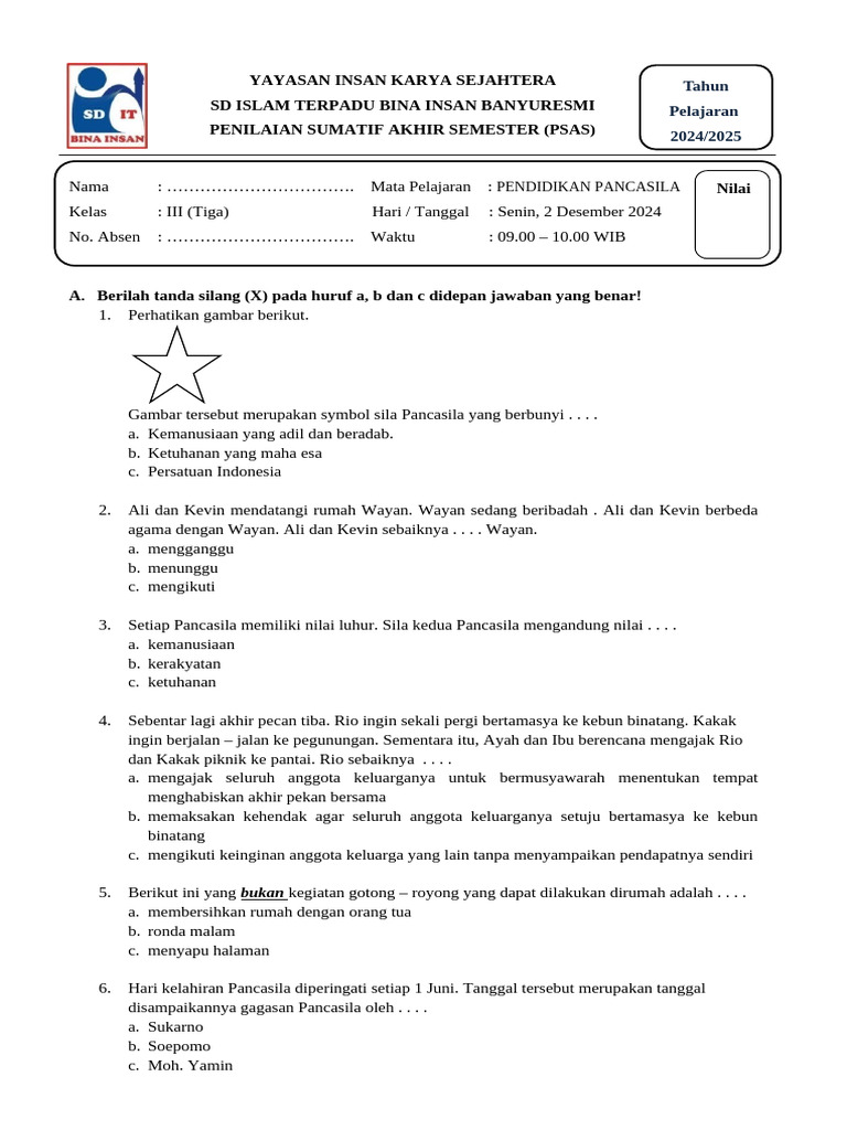 3 PPKN Psas 2024 | PDF