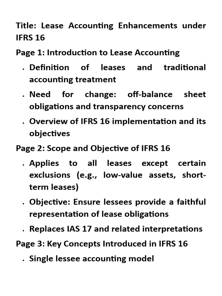 IFRS 16 Lease Accounting Overview | PDF | Lease | Business