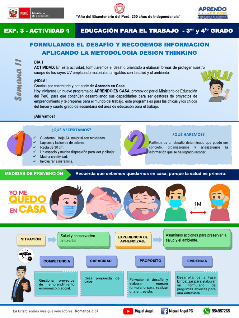 SEMANA 11 - EPT 3° y 4° | PDF