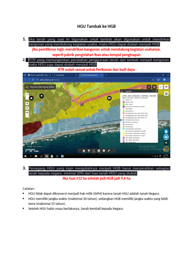 HGU Tambak Ke HGB | PDF