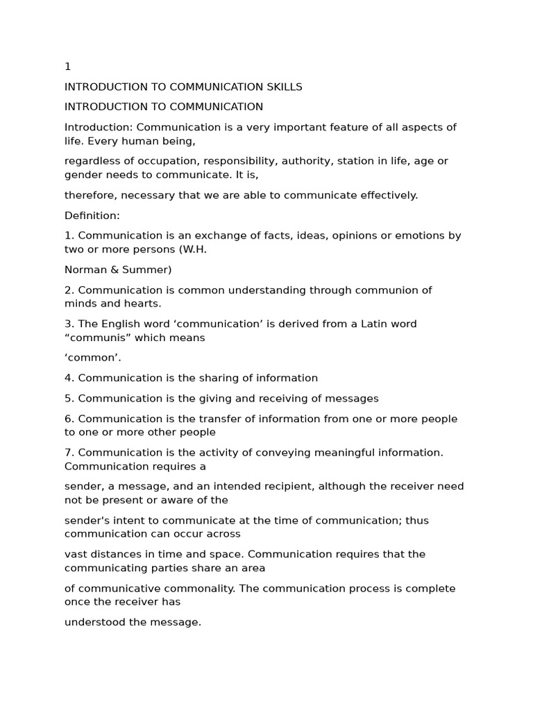 Communication Skill | PDF | Communication | Nonverbal Communication