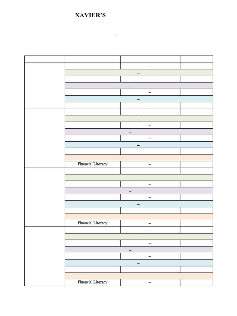 Junior - 1st Class Test Time Table - 24-04-2025 | PDF