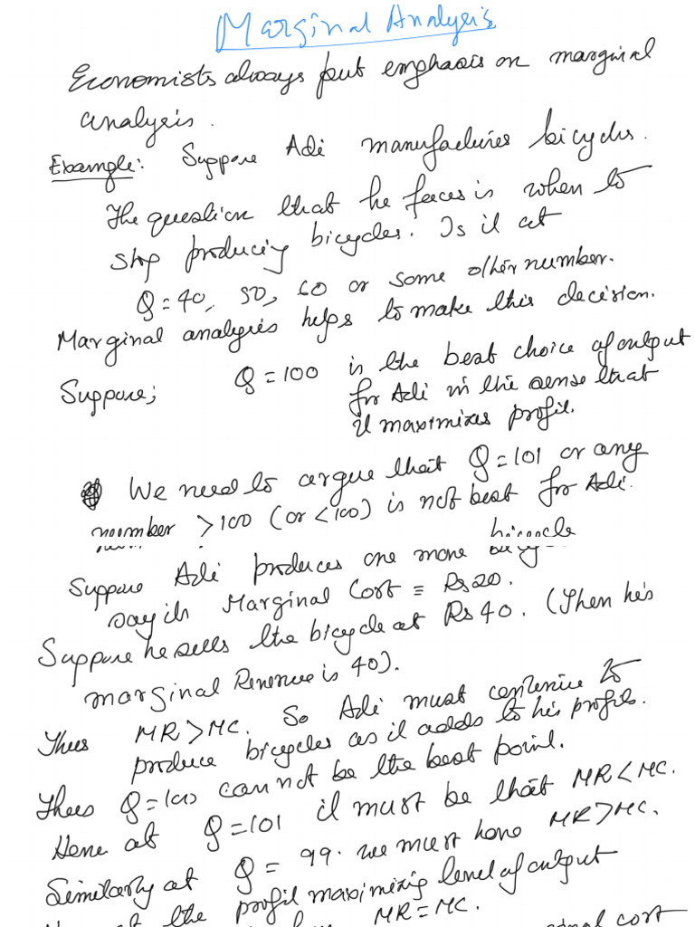 Marginal Analysis | PDF
