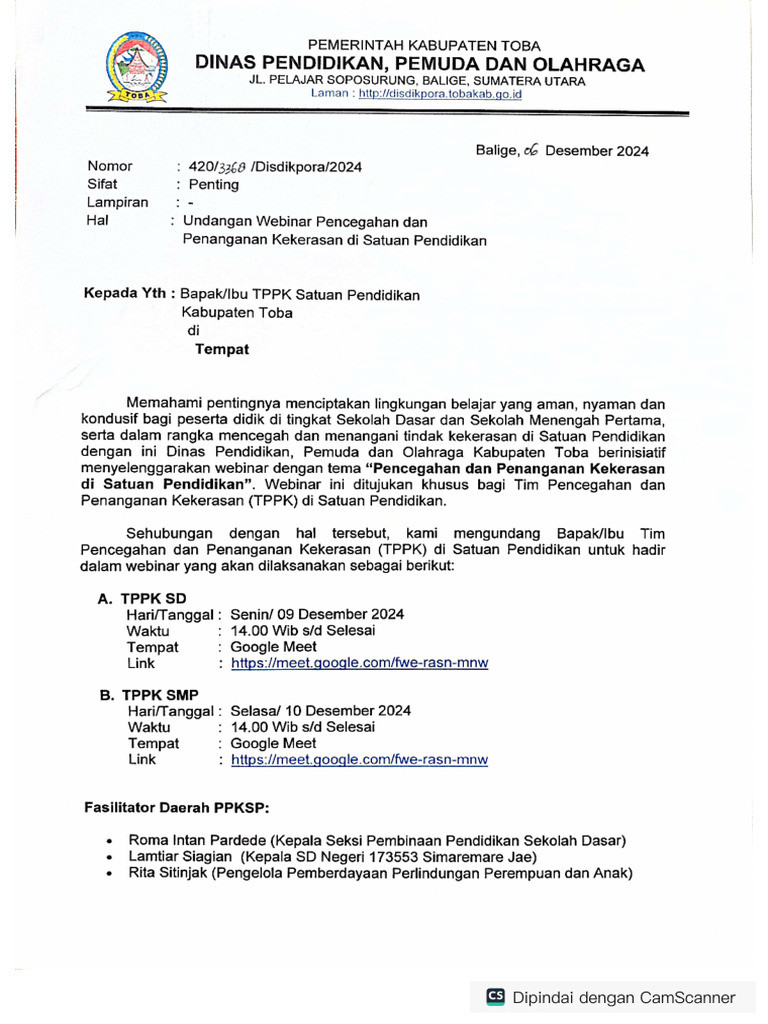 Undangan Webinar PPKSP | PDF