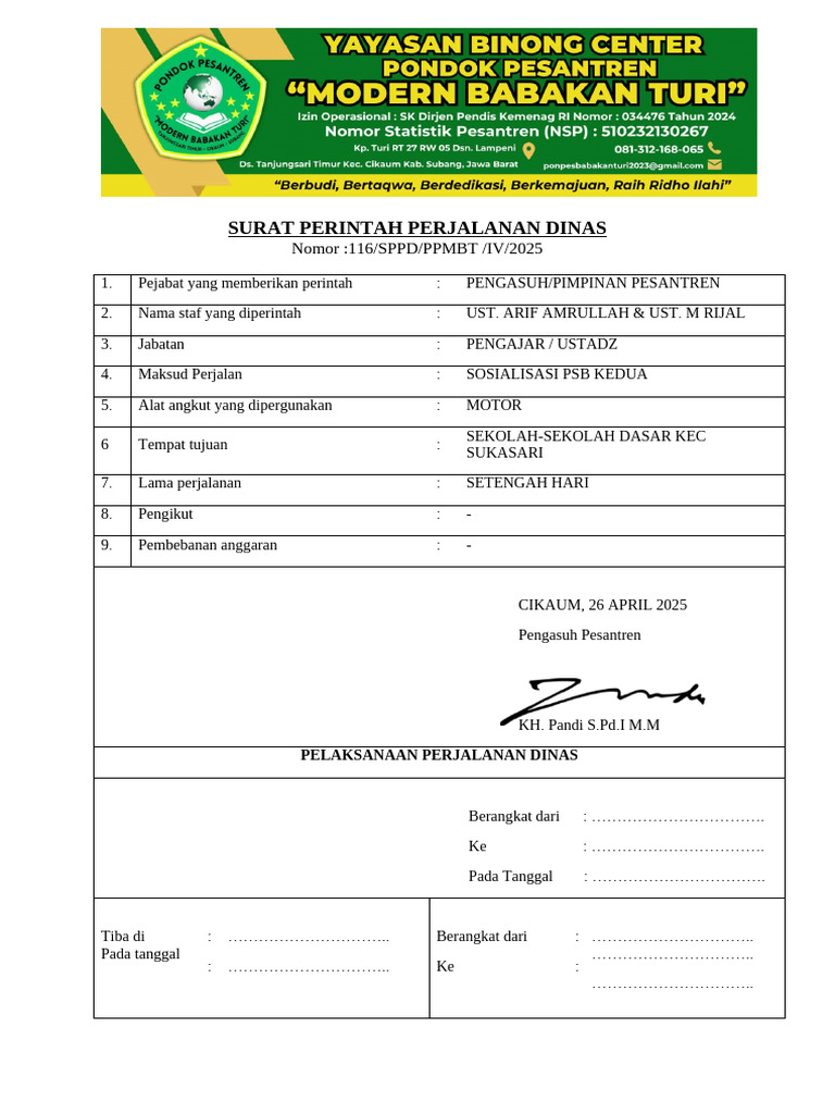 FORM-SPPD-Surat-Permohonan-Perjalanan-Dinas | PDF