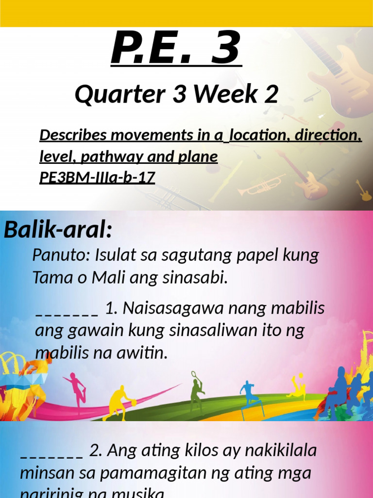 PE3 Q3 Week2 PPT Melc-Based | PDF