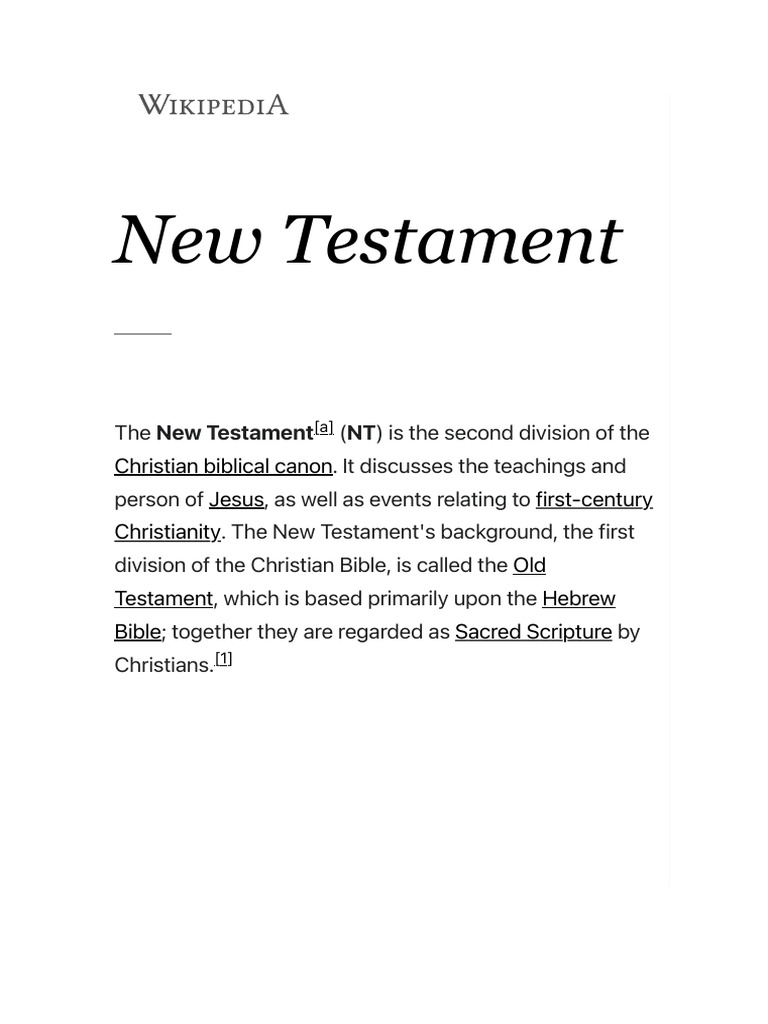 New Testament | PDF | New Testament | John The Apostle