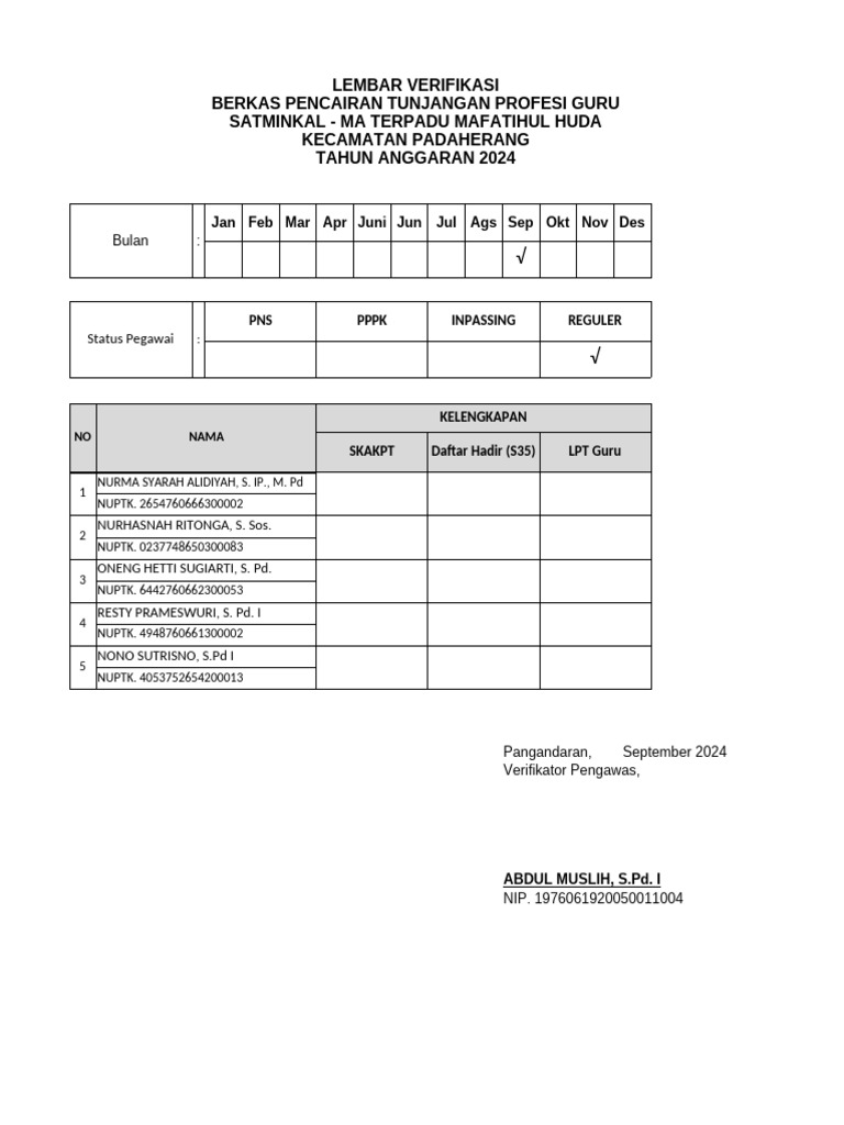 lembar verifikasi | PDF