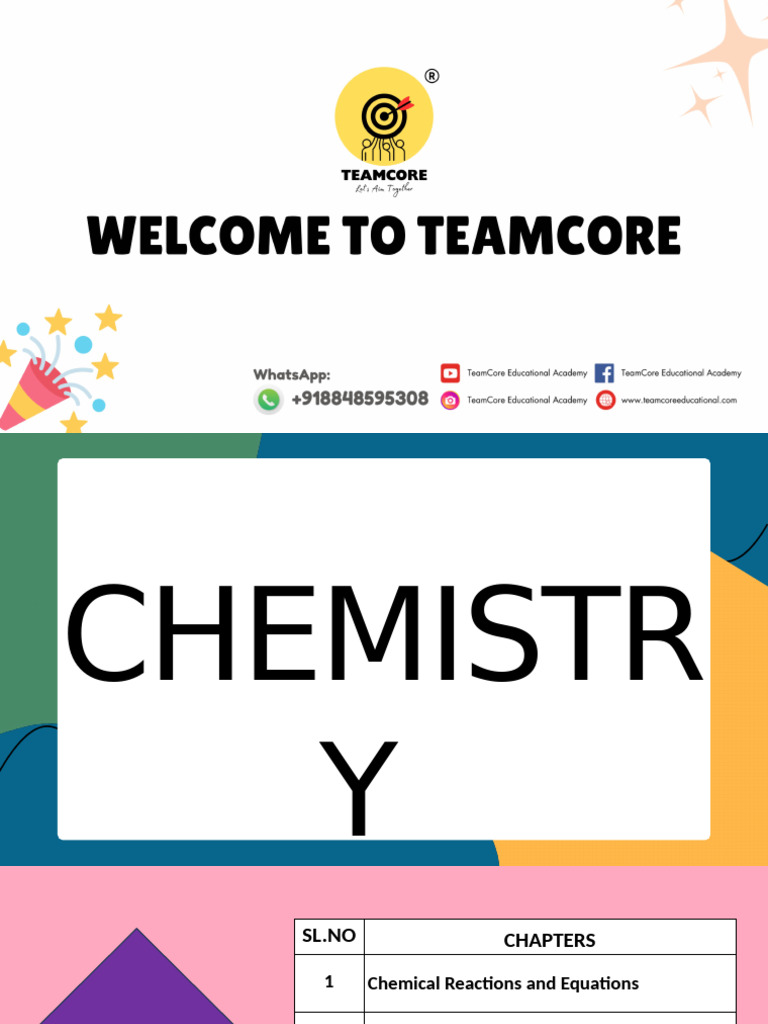 CHEMISTRY (G10) REVISIOn | PDF | Chemical Reactions | Rust