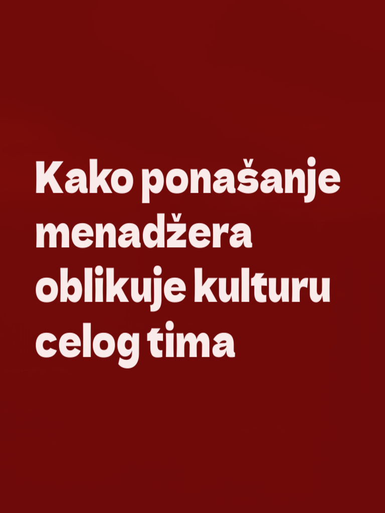 Kako Pona Anje Menad Era Oblikuje Kulturu Celog Tima 1741366274 | PDF