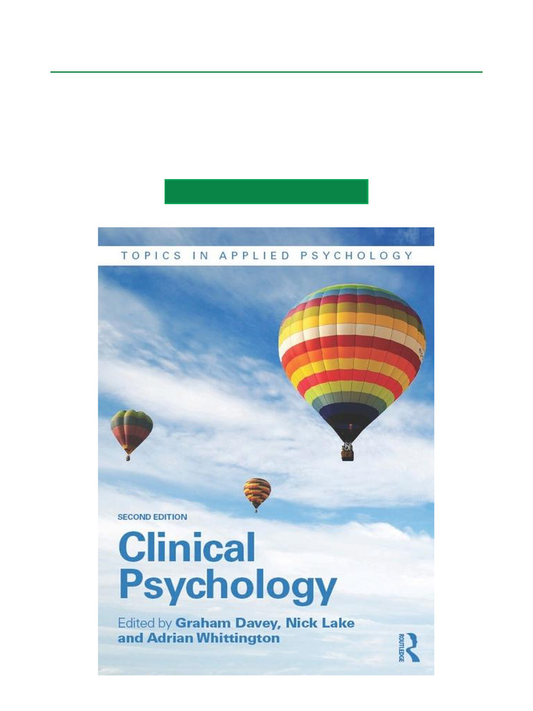 Clinical Psychology 2nd Edition New Edition PDF | PDF | Clinical Psychology | Psychology