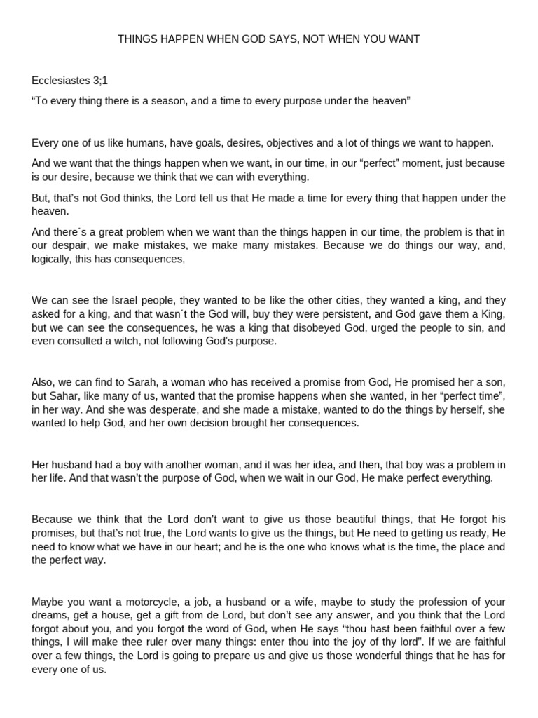 English Preaching Karen Rueda | PDF | Thou | Religious Belief And Doctrine