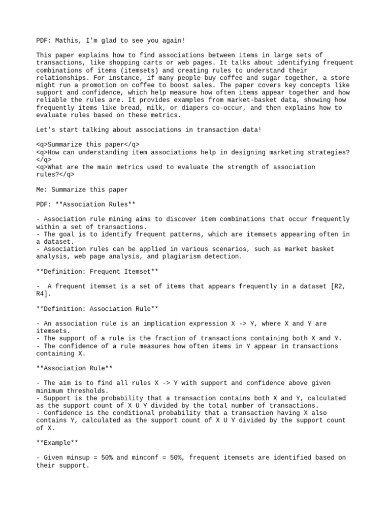 ChatPDF-DataMining Lec4 | PDF | Data Mining | Algorithms And Data ...