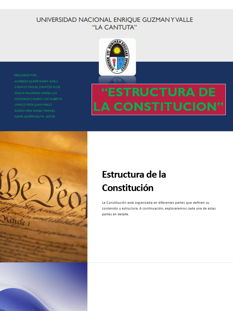 Estructura de la Constitución Española | PDF | Constitución | Debido al ...