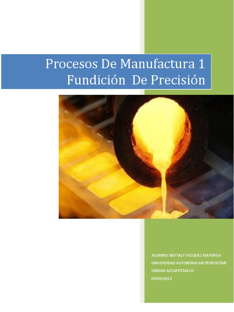 Fundición de Precisión | PDF | Tolerancia de ingeniería | Fundición ...