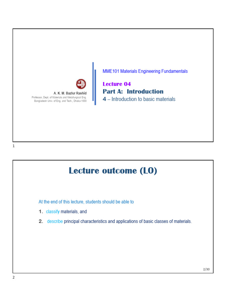 Introduction to Materials Classification | PDF | Composite Material ...