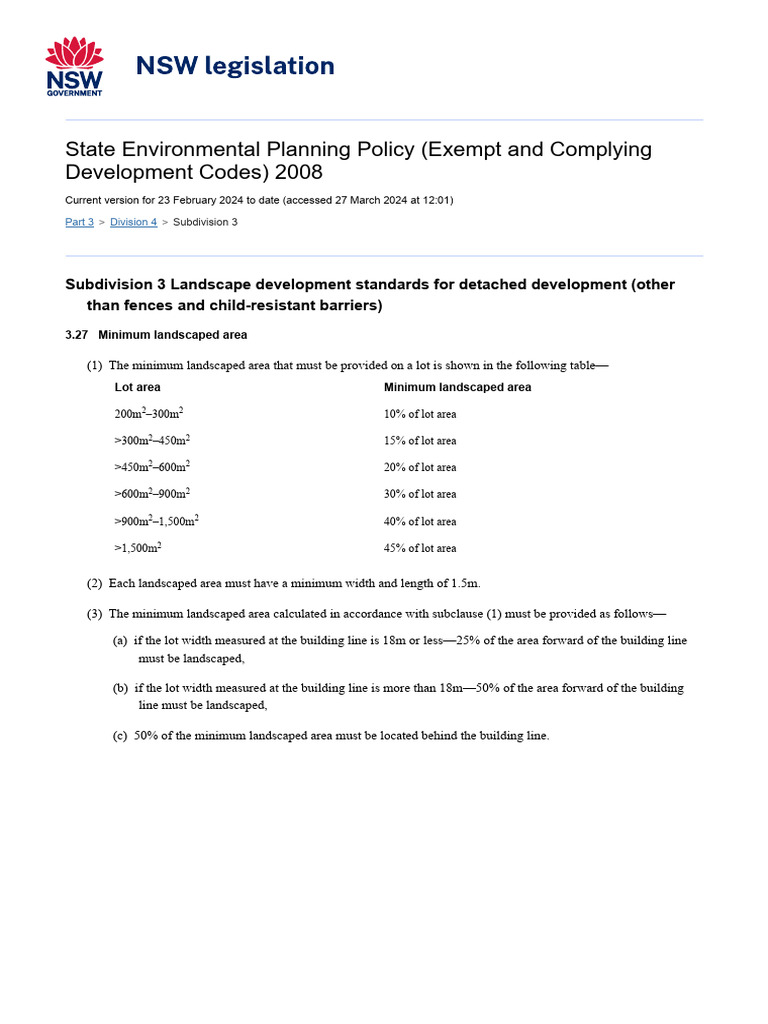 State Environmental Planning Policy (Exempt and Complying Development ...