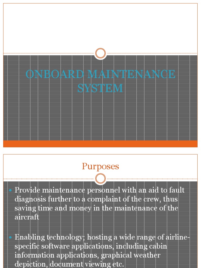 Onboard Maintenance Systems | PDF | Fatigue (Material) | Aircraft