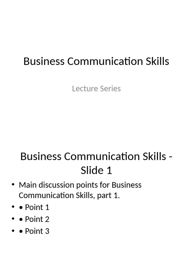 Business Communication Skills | PDF