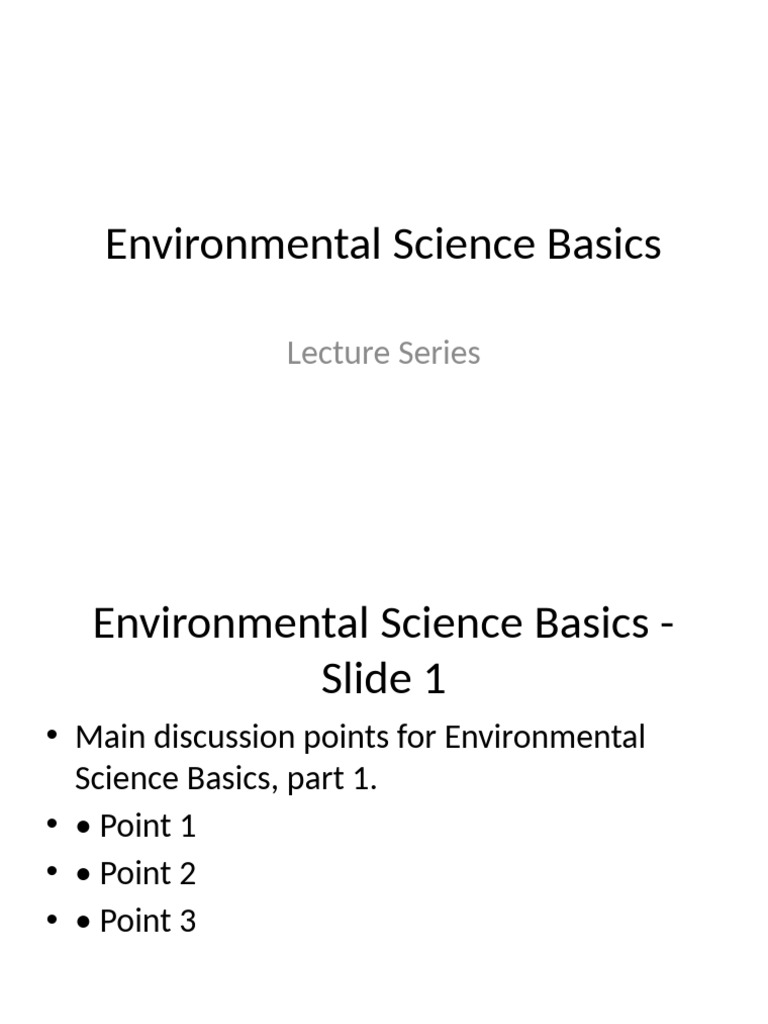 Environmental Science Basics | PDF