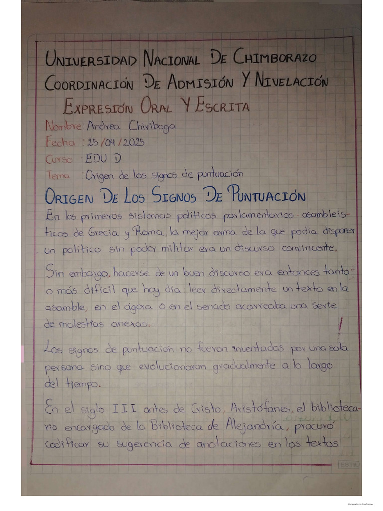 Origen de Los Signos de Puntuacion | PDF