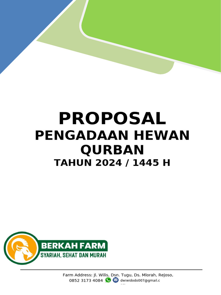 Proposal Qurban 1443 H 2022 M | PDF