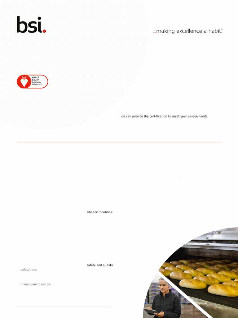 BSI HACCP GMP Flyer May2018 | PDF