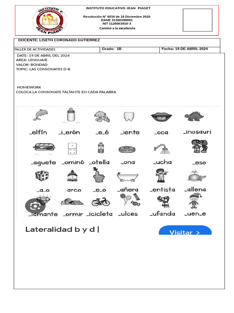 Actividades 1B Viernes 19 | PDF
