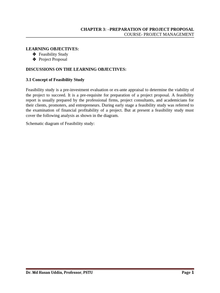 Project Proposal Preparation Guide | PDF | Economics | Feasibility Study