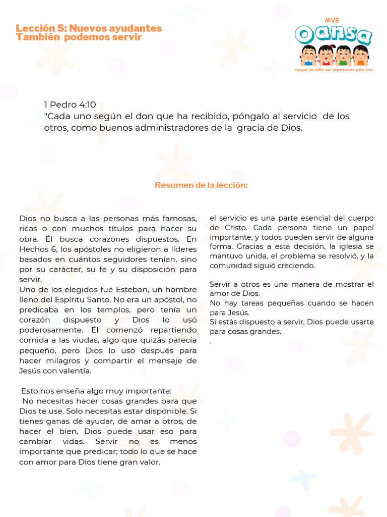 Lección 5 | PDF | Iglesia cristiana | Jesús