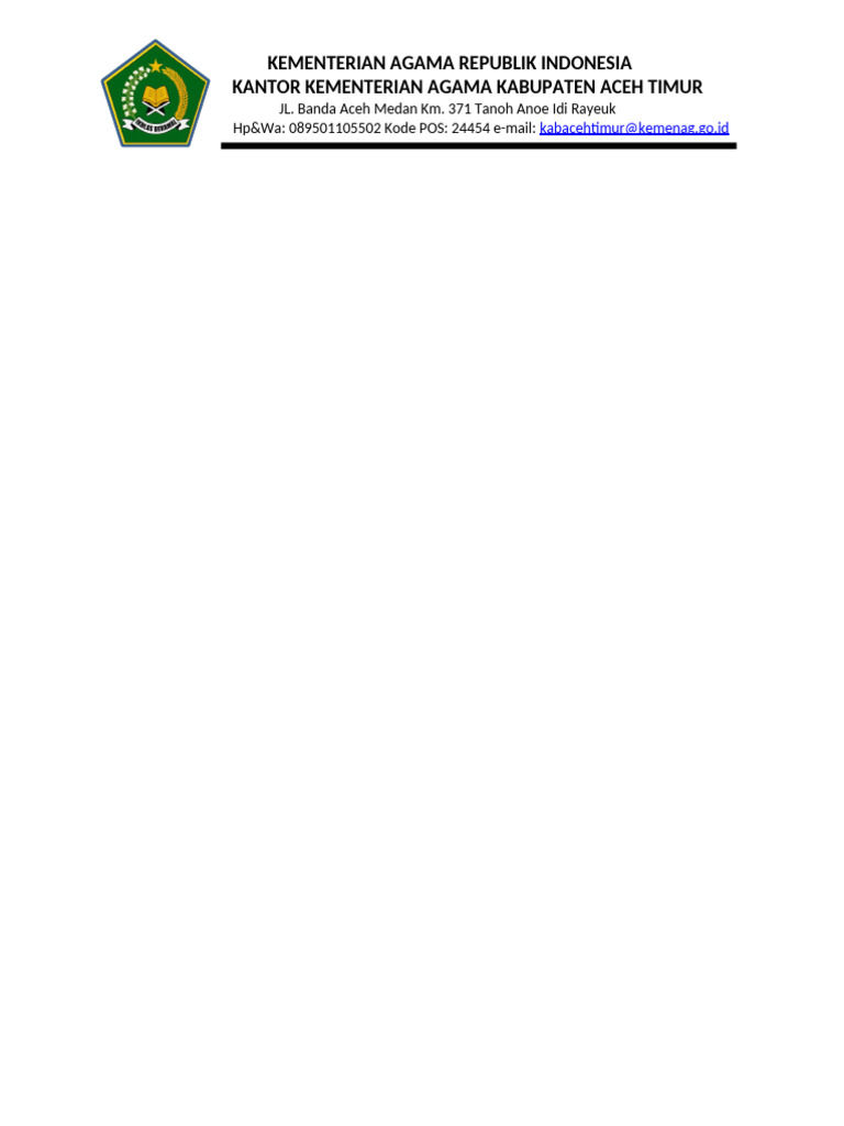 KOP Logo Kemenag | PDF