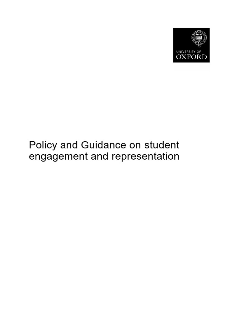 Policy and Guidance On Student Engagement and Representation | PDF ...