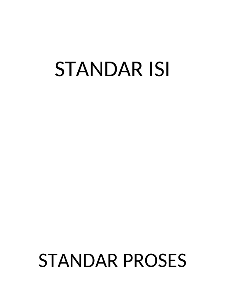 Standar Isi | PDF