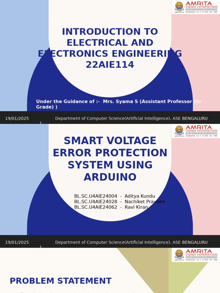 EEE Presentation (Smart Voltage Protection System) | PDF | Electrical Components | Power (Physics)