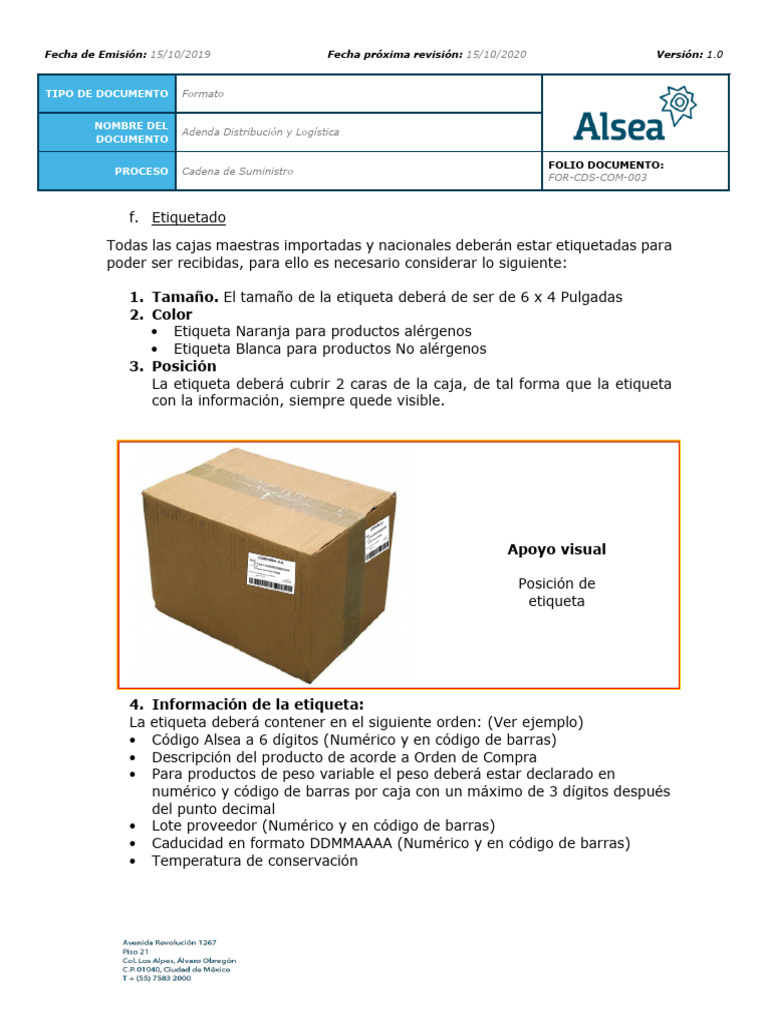 Especificaciones de Etiquetado | PDF | Código de barras
