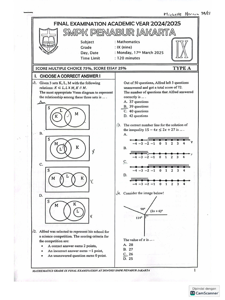 KJ Pat Math Type A 2024-2025 | PDF
