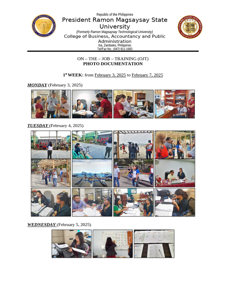 Ojt Photo Documentation | PDF
