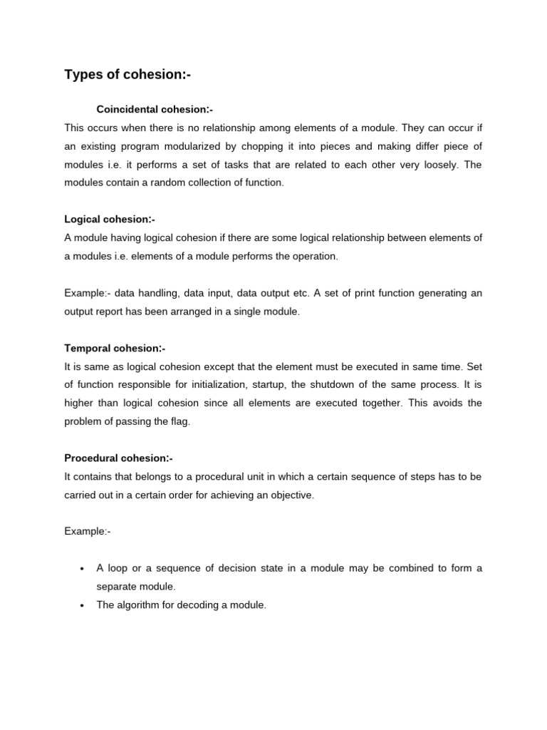 Types of Cohesion | PDF