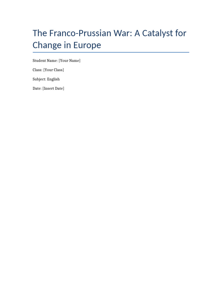 Ems Dispatch: Catalyst of War | PDF | German Empire | Franco Prussian War