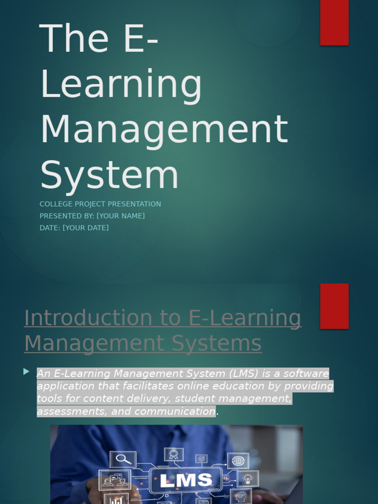E-Learning Management System Presentation | PDF