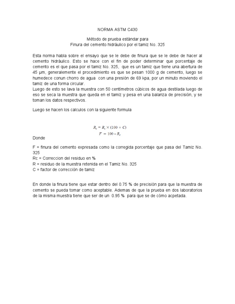 Norma Astm C430 | PDF