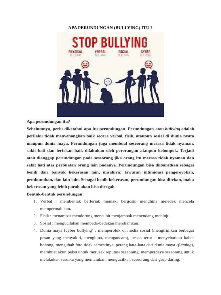 Definisi dan Bentuk Perundungan | PDF