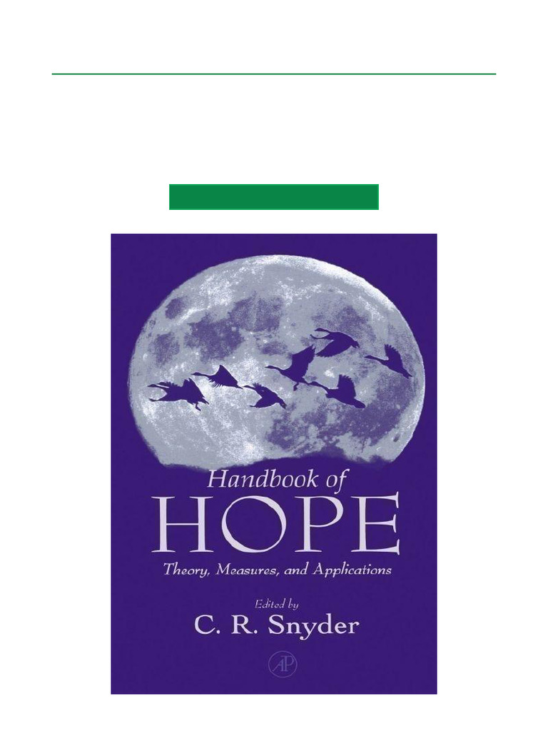 Handbook of Hope Theory, Measures, and Applications Fast Ebook Download ...