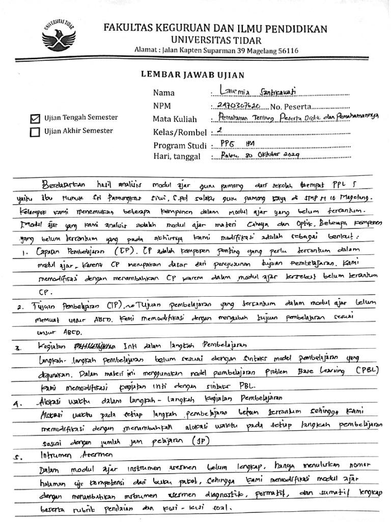 Ringkasan Modifikasi Modul Ajar | PDF