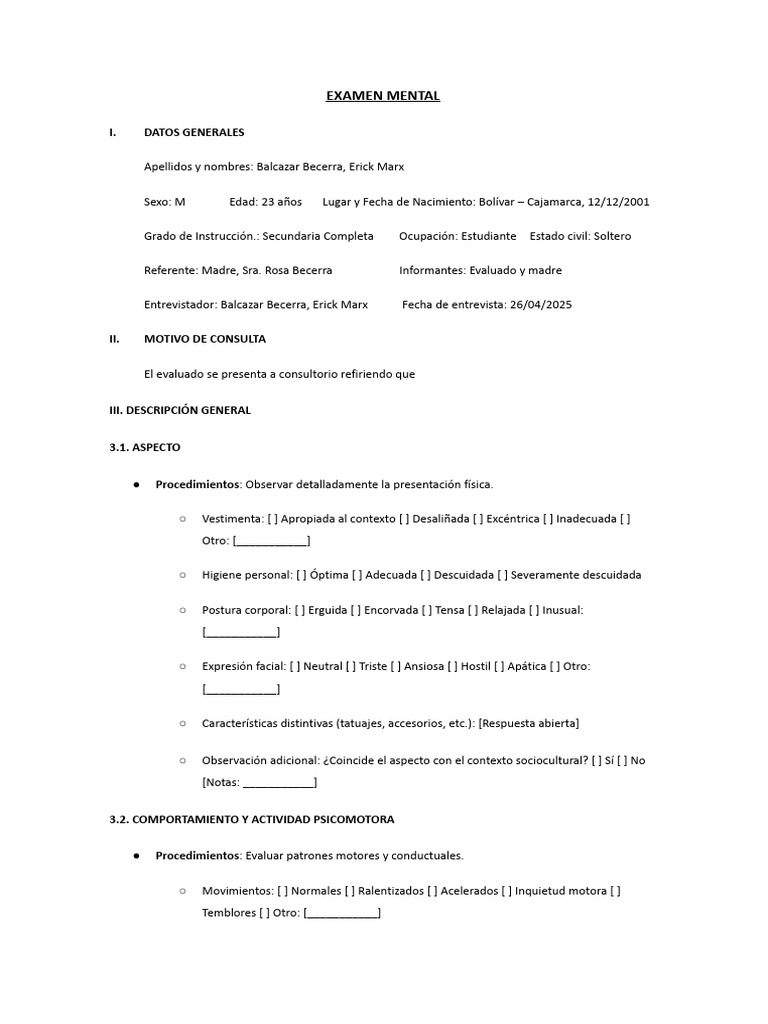 EXM - Preguntas.docx | PDF | Las emociones | Salud mental