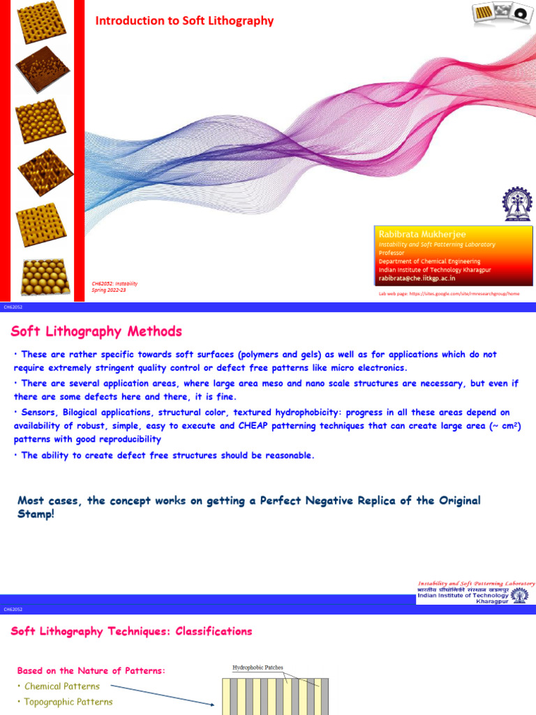 2025 03 Soft Lithography | PDF | Photolithography | Chemistry